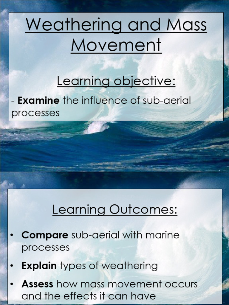 Weathering and Mass Movement | PDF | Weathering | Landslide