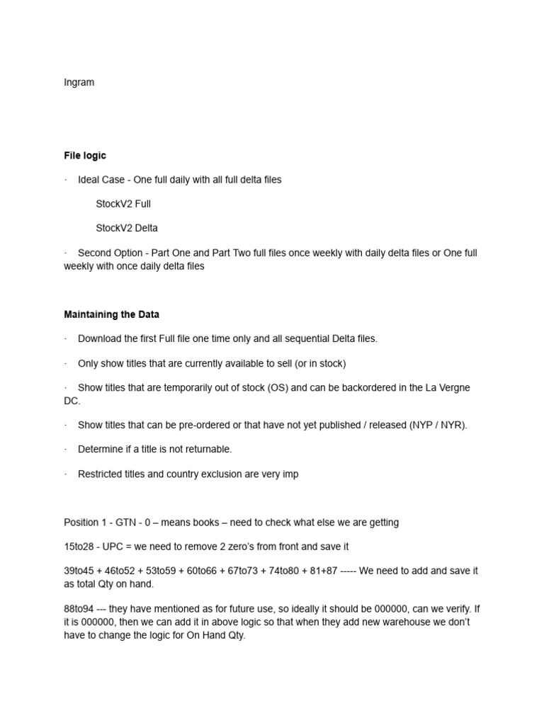 Ingram Document | PDF | Computing | Computer Data