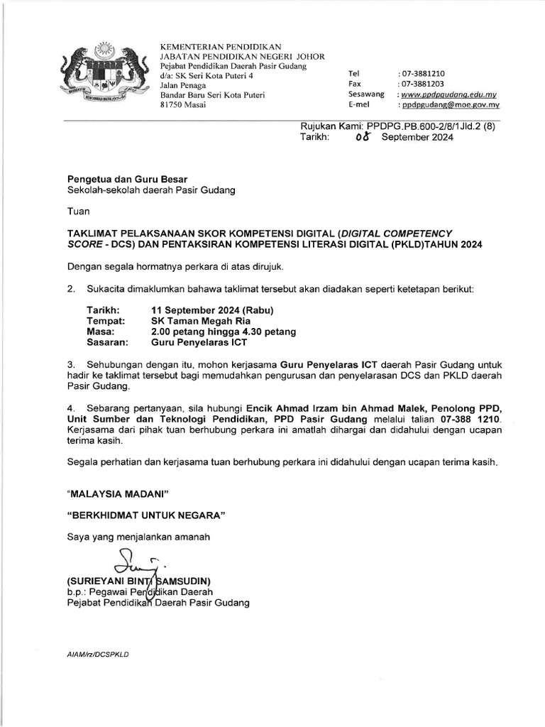 Talimat DCS Dan PKLD 2024 | PDF