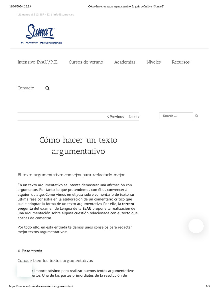 Cómo Hacer Un Texto Argumentativo - Espanol | PDF | Razonamiento ...