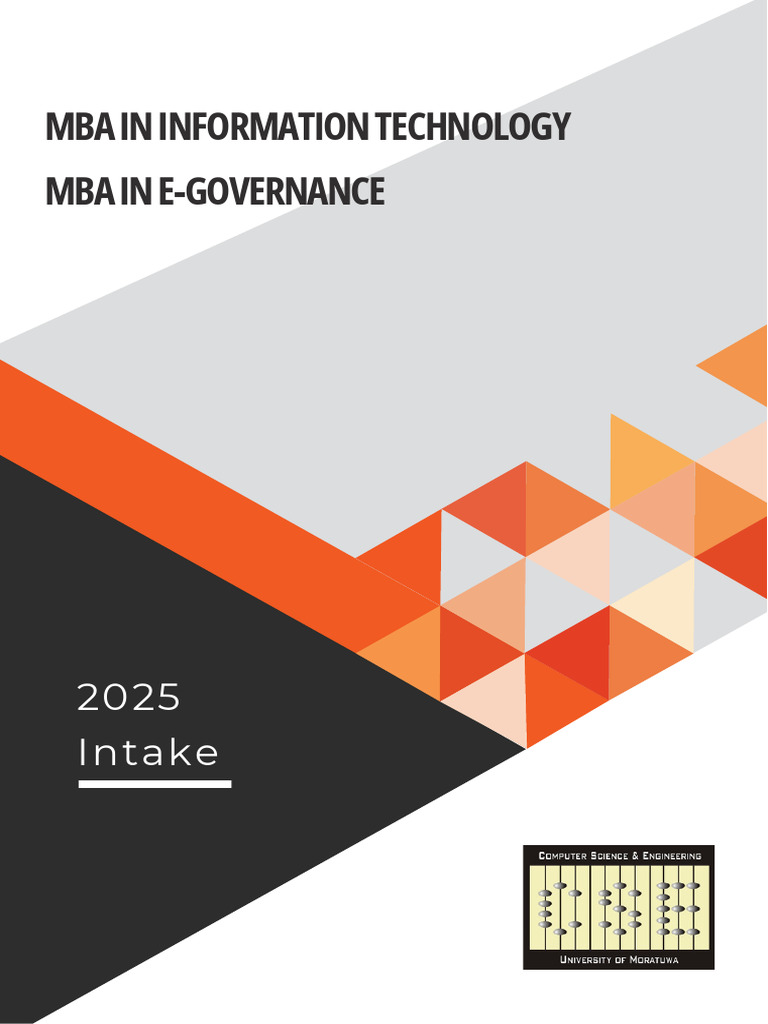 MBA Programs at University of Moratuwa 2025 | PDF | Academic Degree ...