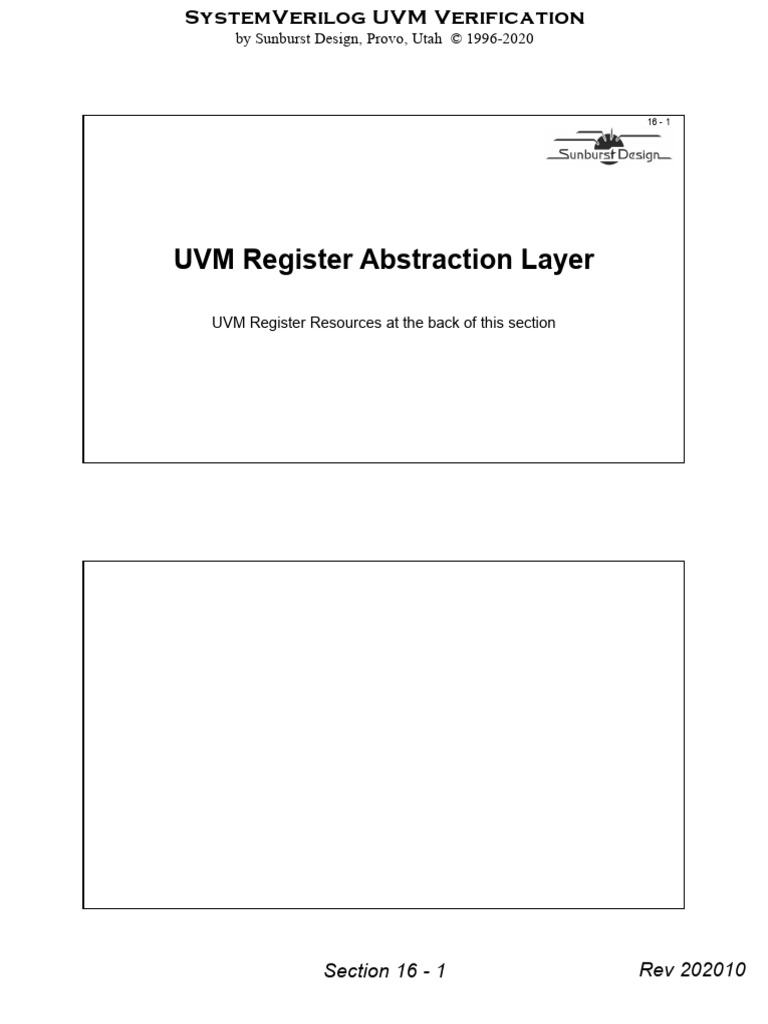 UVM Registers | PDF | Computing | Computer Science