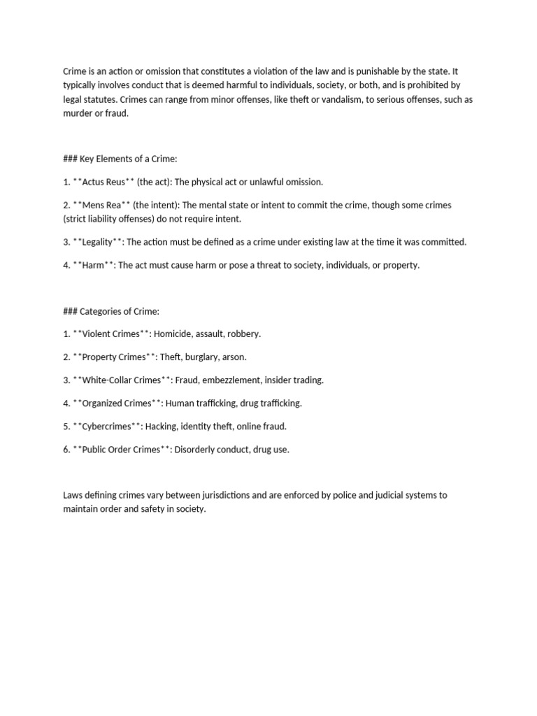 Crime Is An act-WPS Office | PDF | Social Science