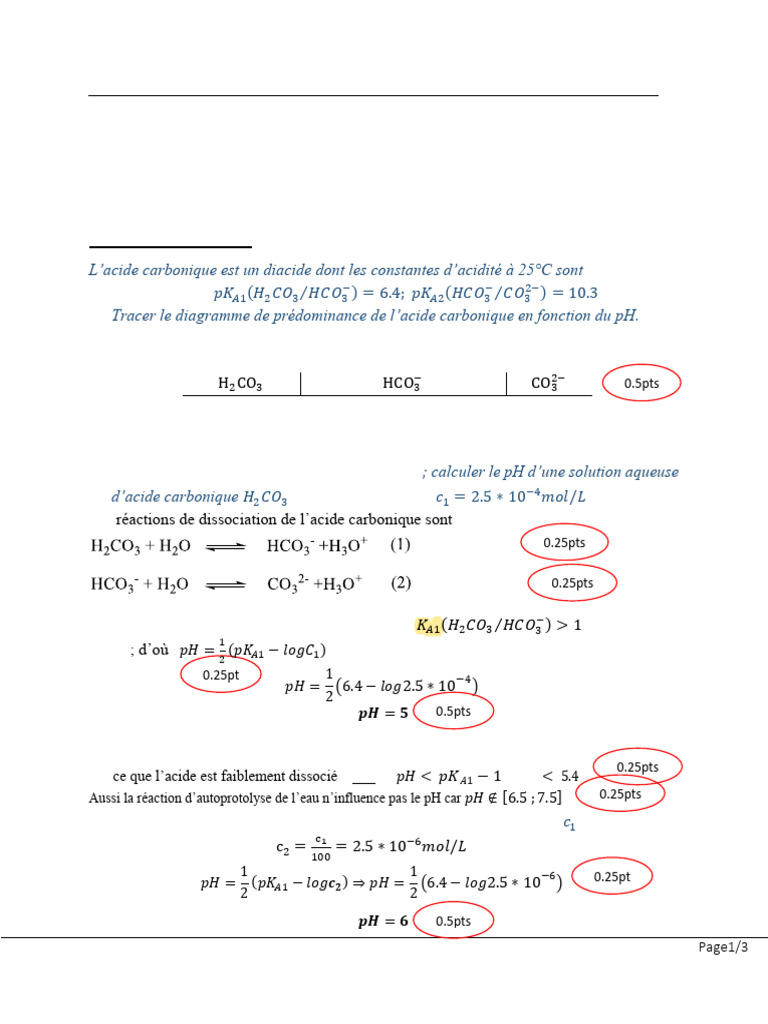 Acidose et pH en biophysique | PDF | Ph | Dissociation (chimie)