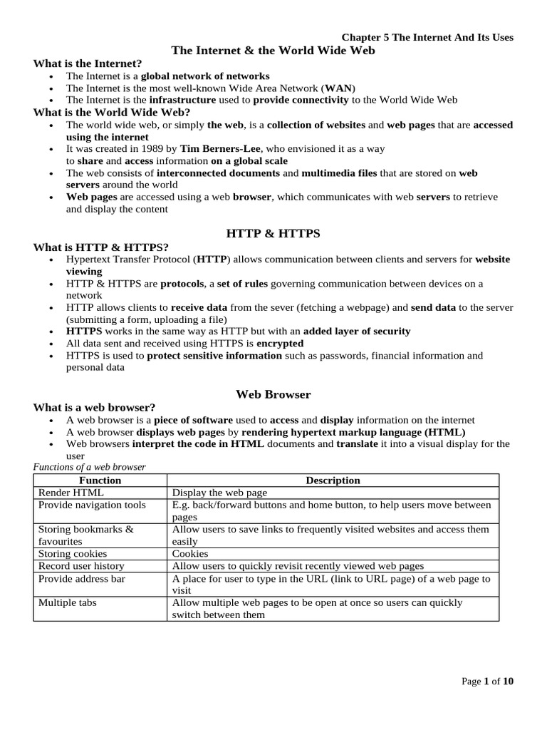 CSC ch5 | PDF | World Wide Web | Internet & Web