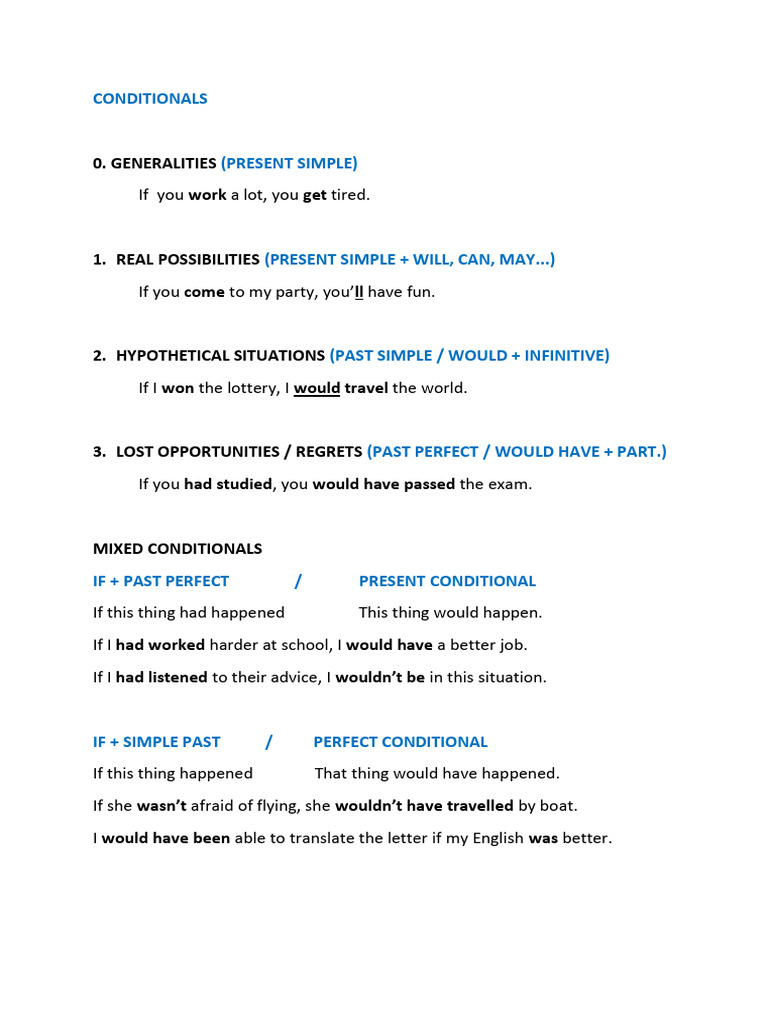 Conditionals | PDF