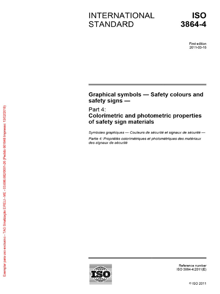 Iso 3864-4 2011 | PDF | Tecnologia e Engenharia