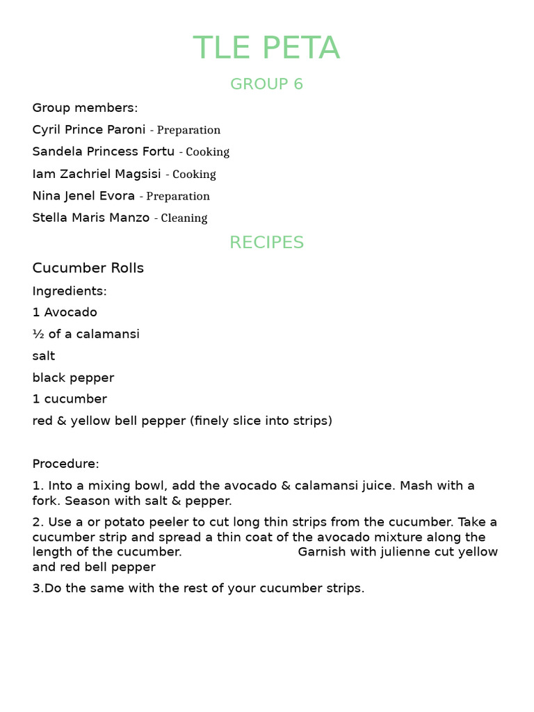 Tle Peta | PDF | Home & Garden | Wellness