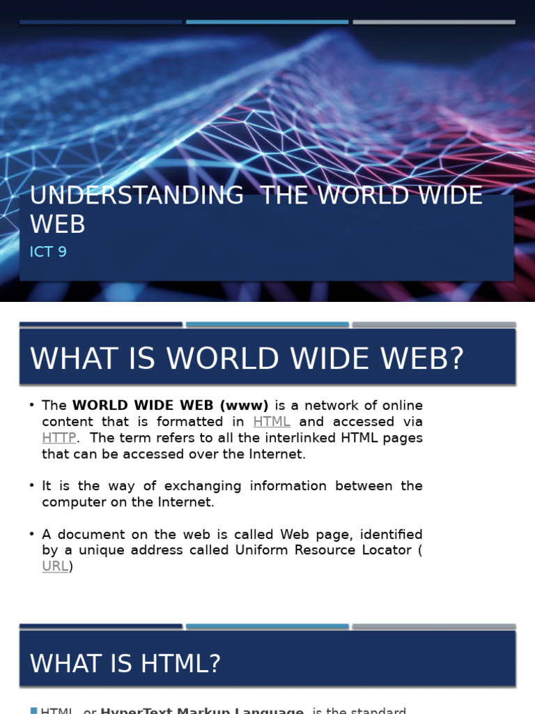 Lesson 1 Understanding The World Wide Web | PDF