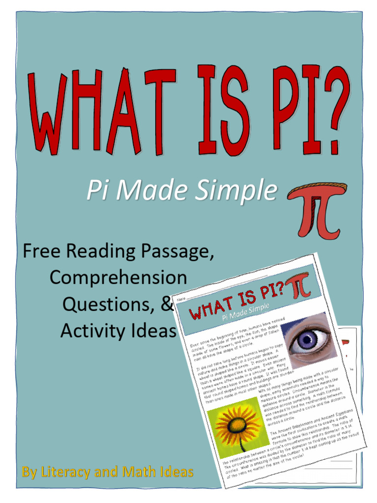 Pi Made Simple: Free Reading Passage, Comprehension Questions ...