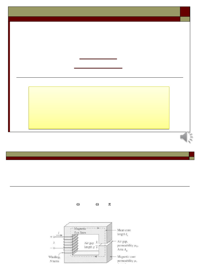 Machines1 Lecture 3 Part 2 | PDF | Inductance | Electronic Engineering