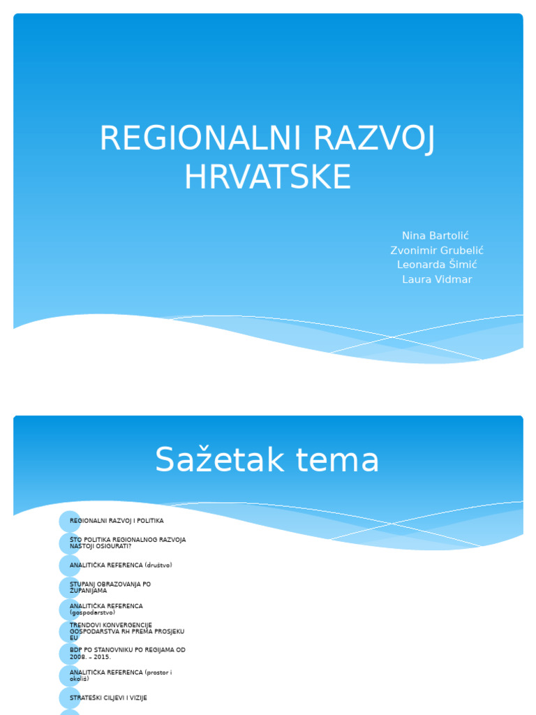 Regionalni Razvoj - pptx1 | PDF