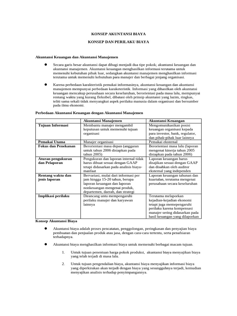 Akuntansi Biaya 1 | PDF
