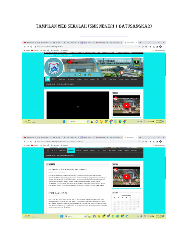 Tampilan Web Sekolah | PDF