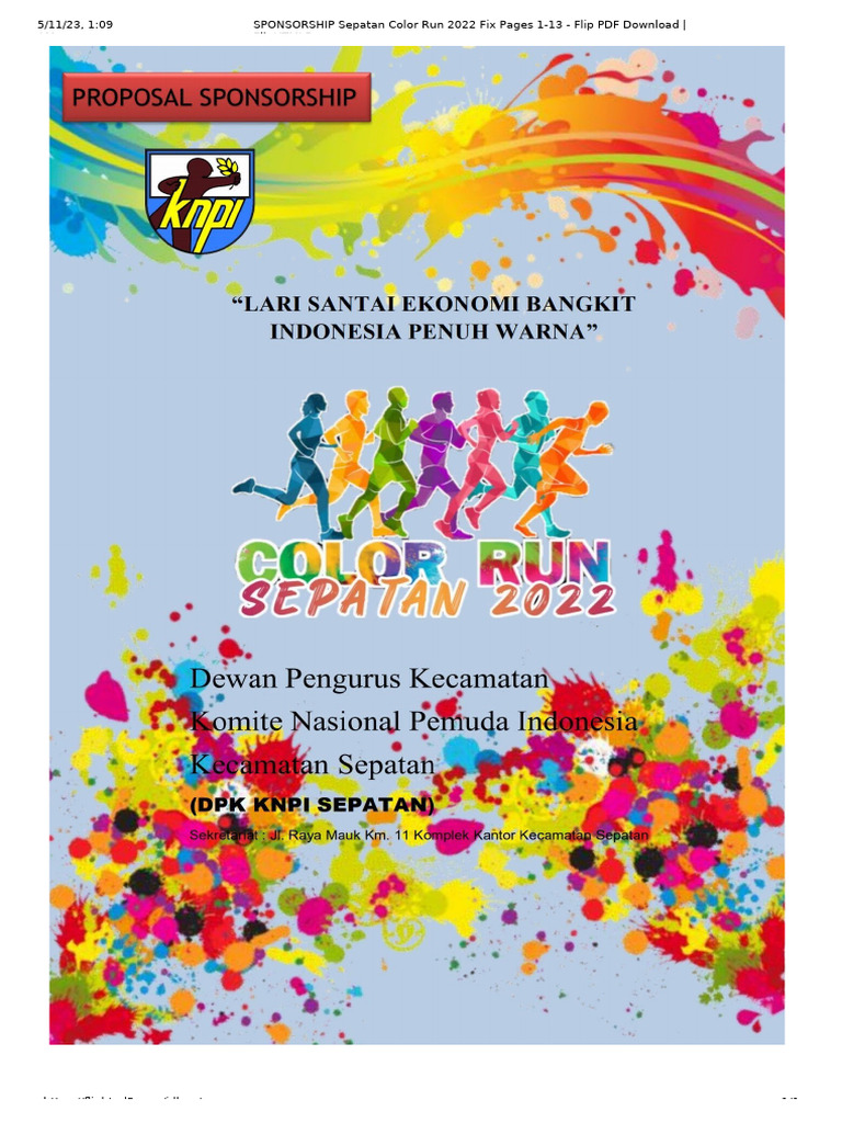 SPONSORSHIP Sepatan Color Run 2022 Fix Pages 1-13 - Flip PDF Download ... SPONSORSHIP Sepatan Color Run 2022 Fix Pages 1-13 - Flip PDF Download ...