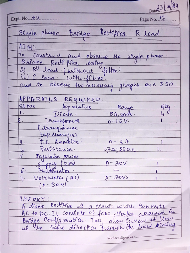 PE Record 1 Phase Rectifier | PDF