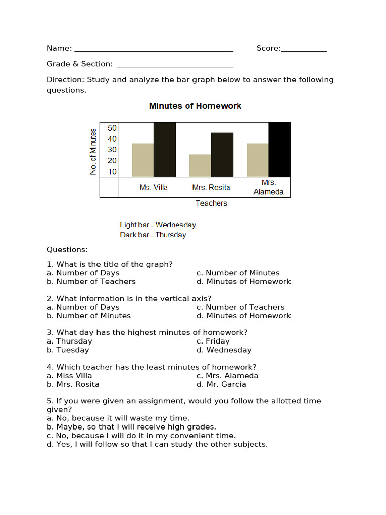 Homework Analysis Quiz | PDF