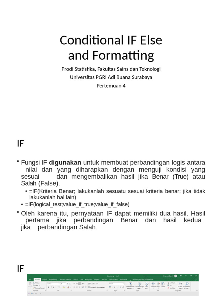 Materi M4 - Conditional If Else | PDF