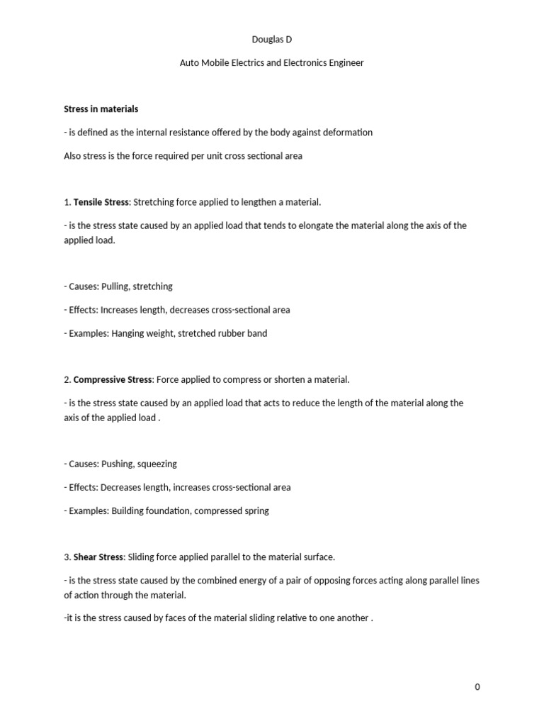 Douglas Dzapasi Presentation Auto Electrics | PDF | Strength Of ...