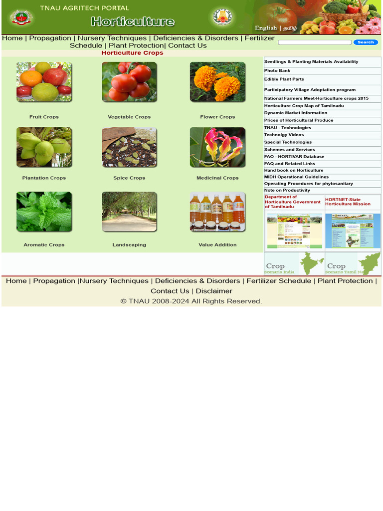 Horticulture Home | PDF | Horticulture | Crops