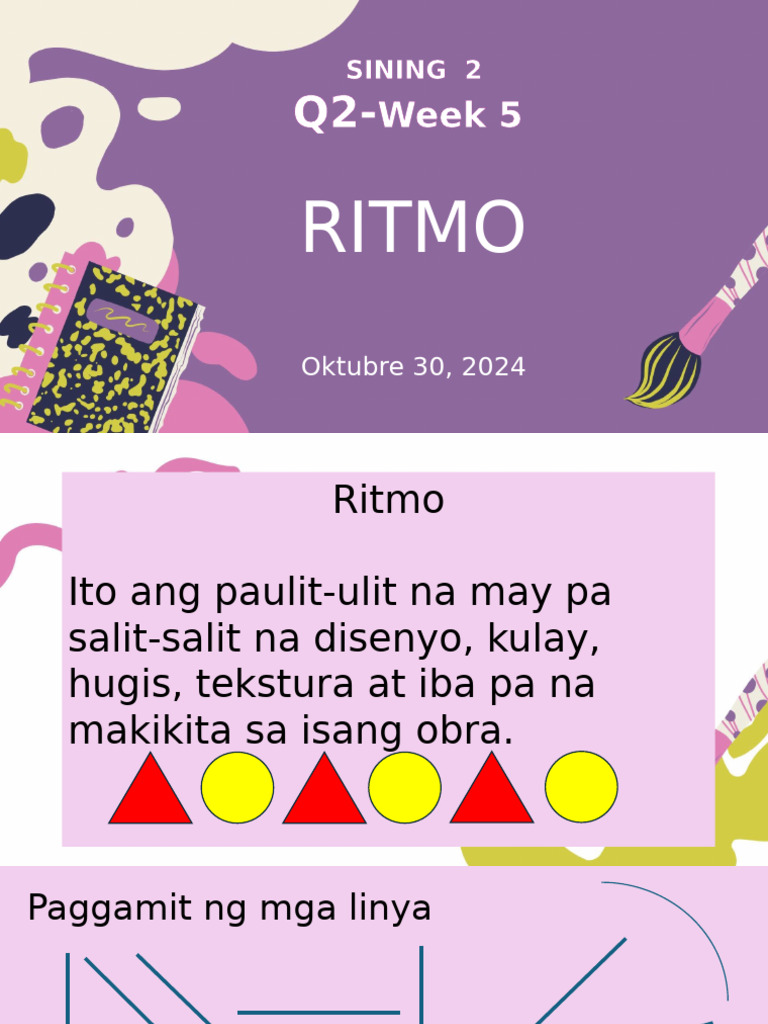 Demo 1 Sining 2 Week5 Ritmo | PDF