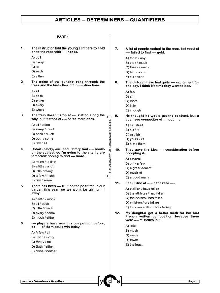 Articles Determiners Quantifiers Extra 2 Pdf Moby Dick 2545