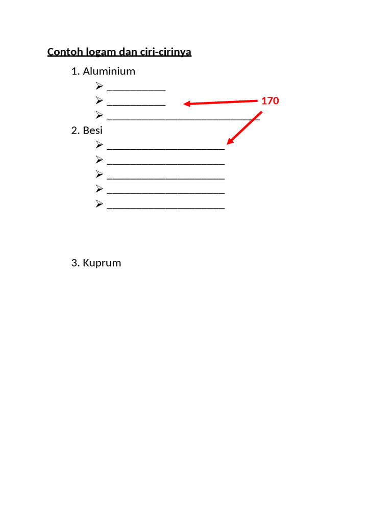 Contoh Logam Dan Ciri | PDF