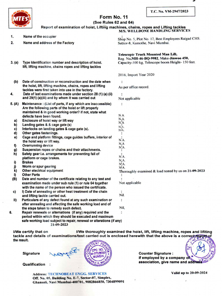 Form-11 (MH-46-BQ-9982) 20-Sep-2024 | PDF
