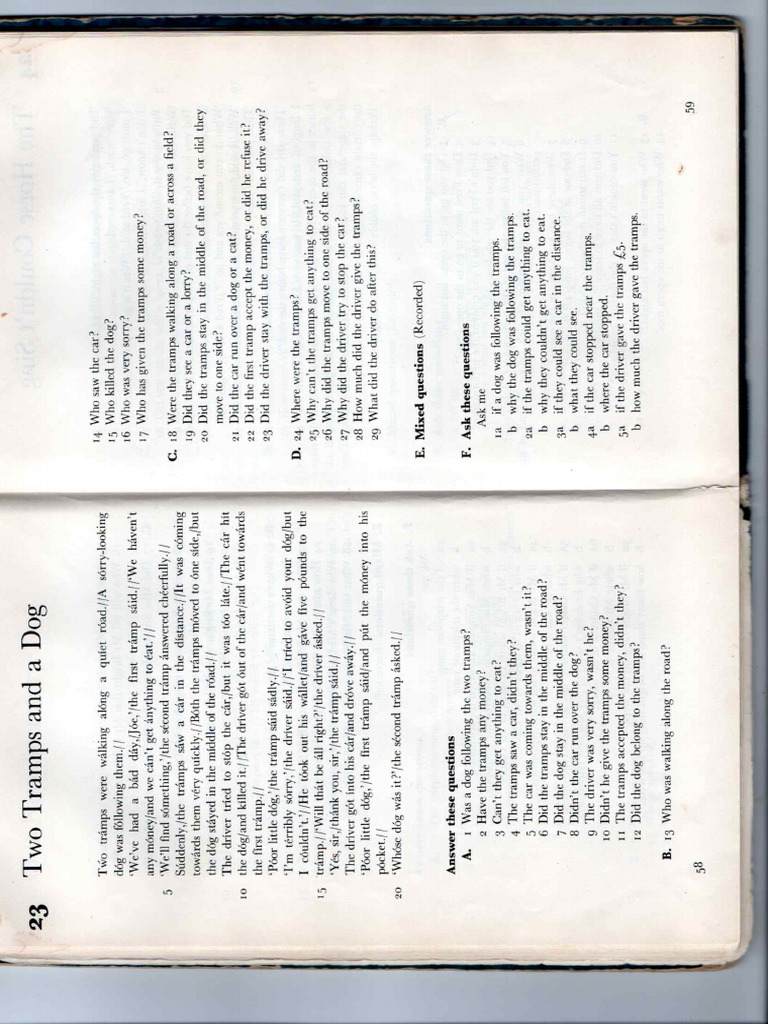 Two Tramps and A Dog | PDF