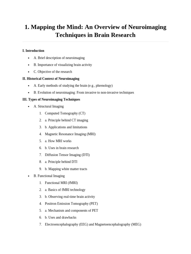 Neuroimaging Techniques in Brain Research | PDF | Neurotransmitter | Senses