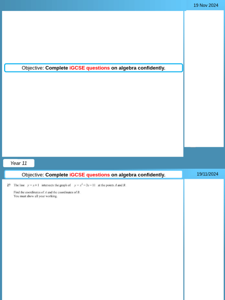 All of IGCSE Maths Algebra | PDF | Mathematics | Algebra