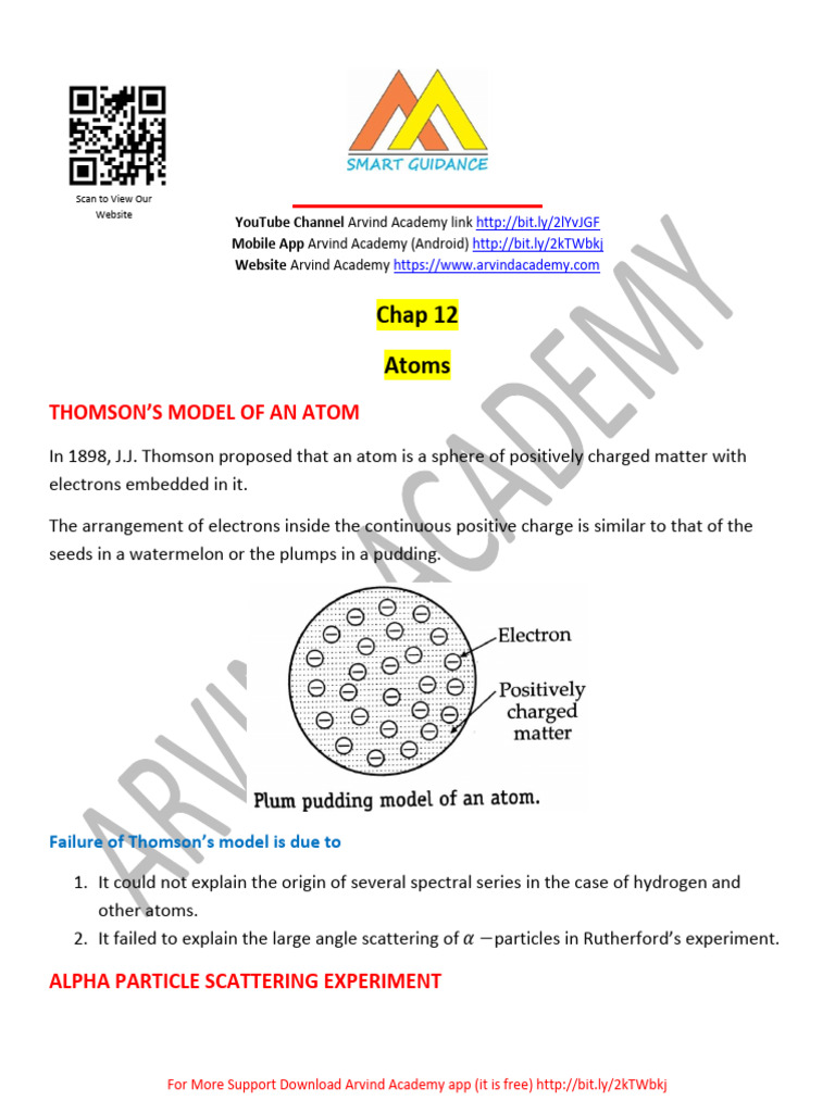 Thomson and Rutherford Atomic Models | PDF | Electron | Atoms