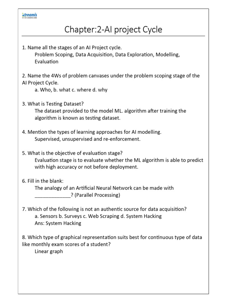Chapter 2B - AI Project Cycle | PDF | Machine Learning | Artificial ...