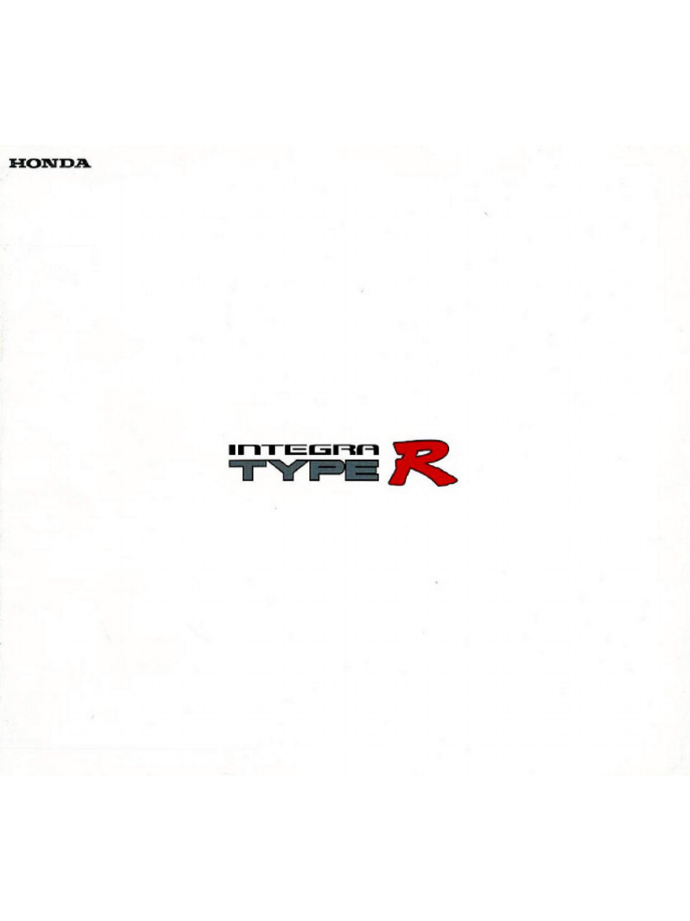 Honda Integra Type R 1996 JPN | PDF