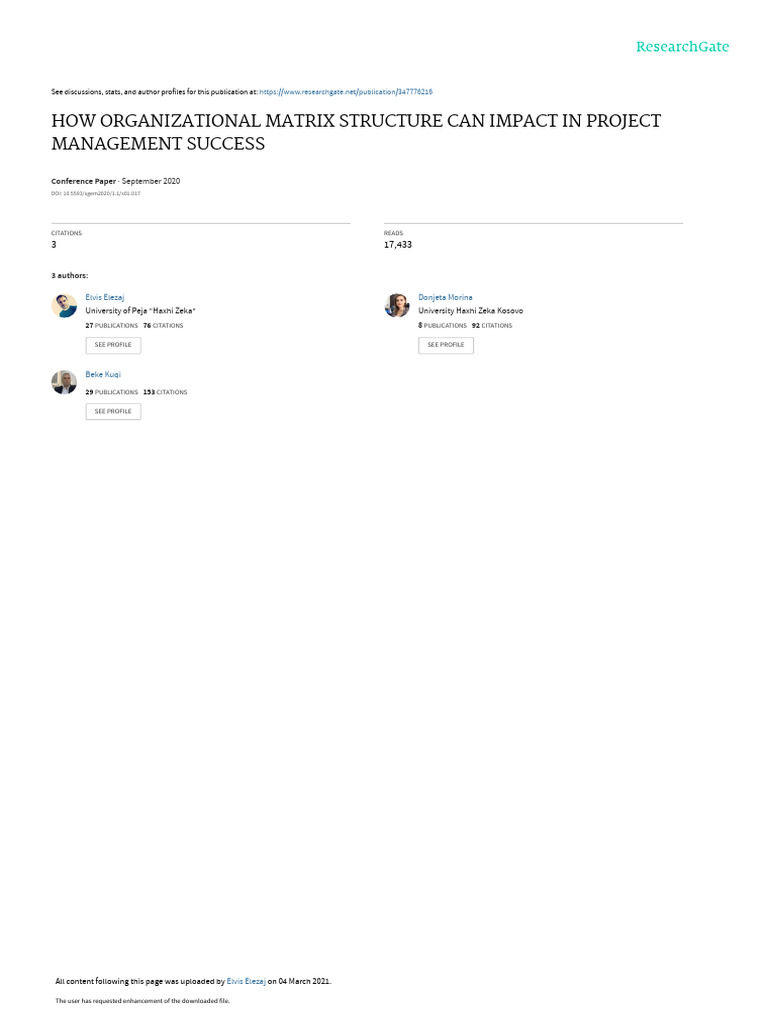 How Organizational Matrix Structure Can Impact in Project Management ...