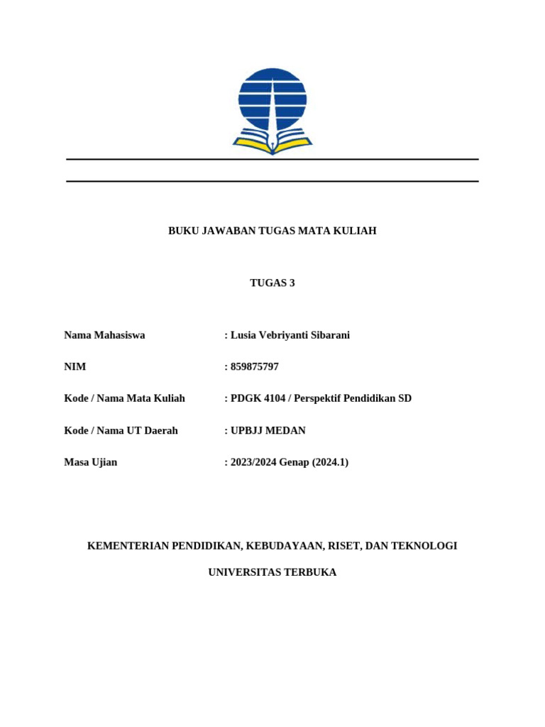 Tugas 3 Pdgk 4104 | PDF