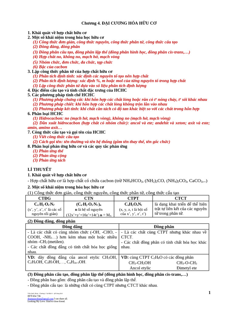 Chuong 4 Dai Cuong Hoa Huu Co | PDF