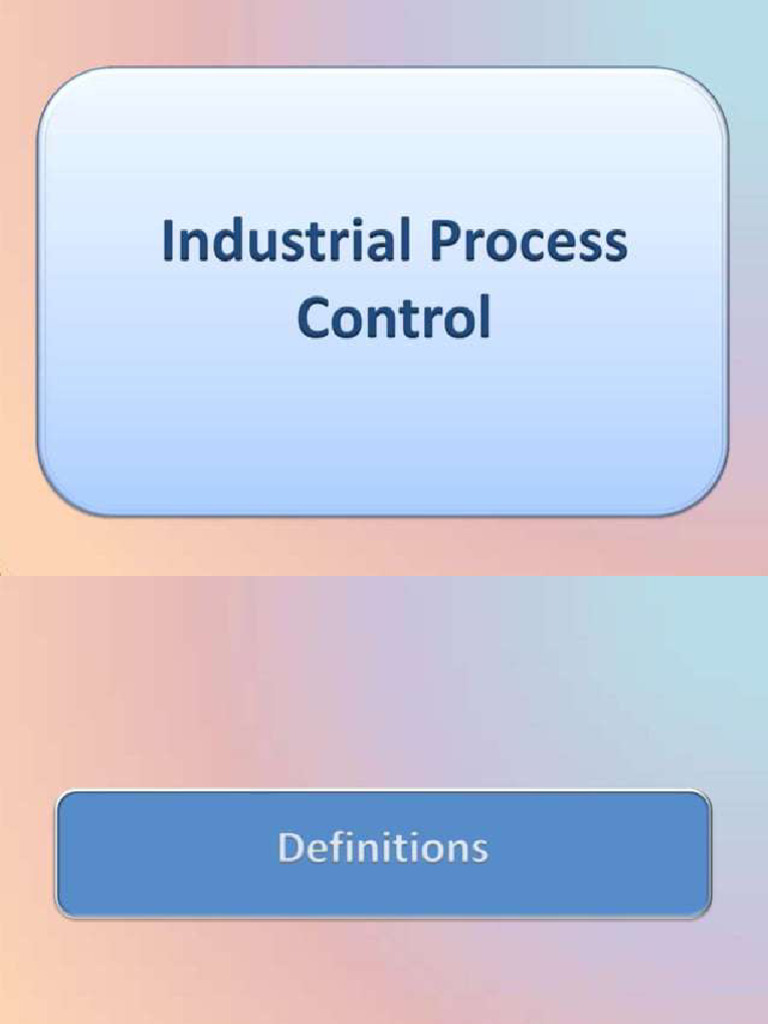Industrial Process Control | PDF