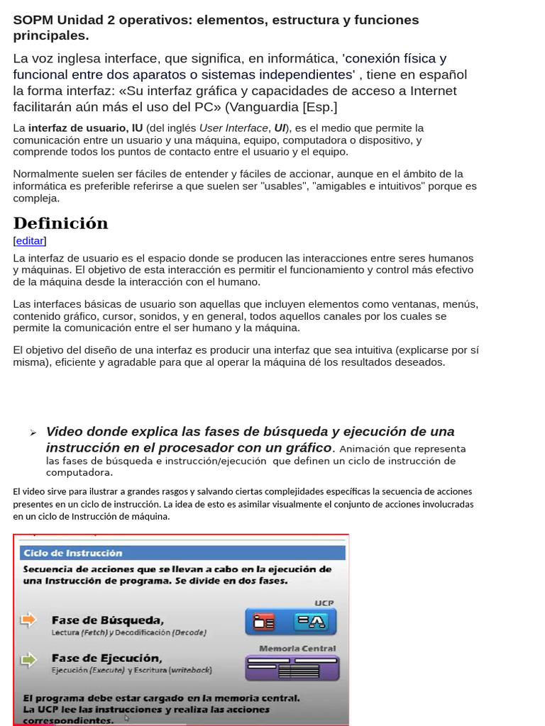 SOPM Unidad 2 Sist. Op - Elementos, Estructura y Funciones Generales ...