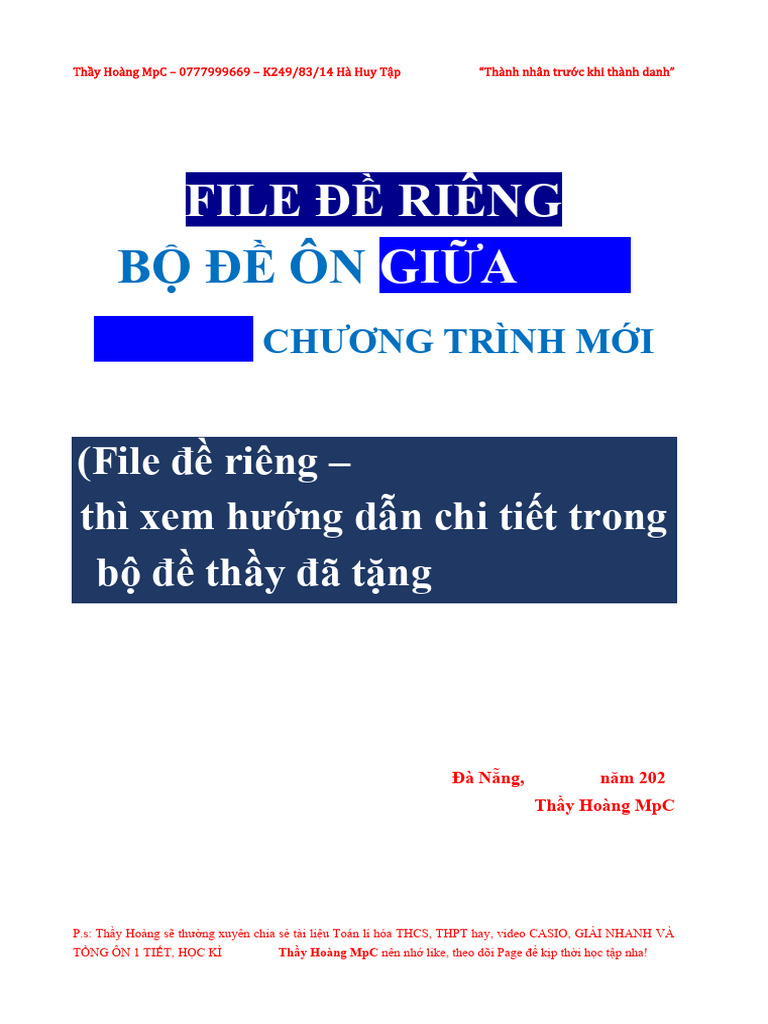 Filederieng GK1 T12 2k7 Thayhoang | PDF