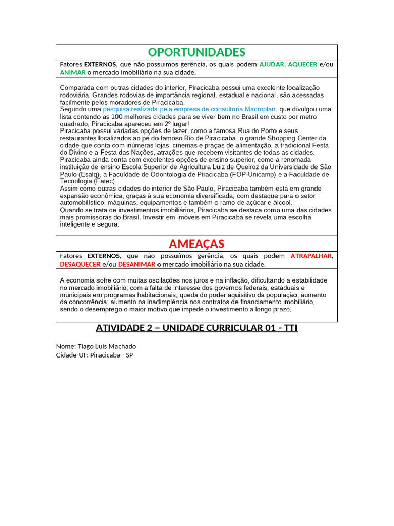 Uc 01 - Atividade 02 | PDF