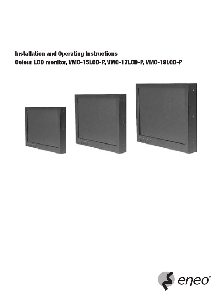 VMC 15LCD P - Brukerhandbok | PDF | Computer Monitor | Electrical Connector