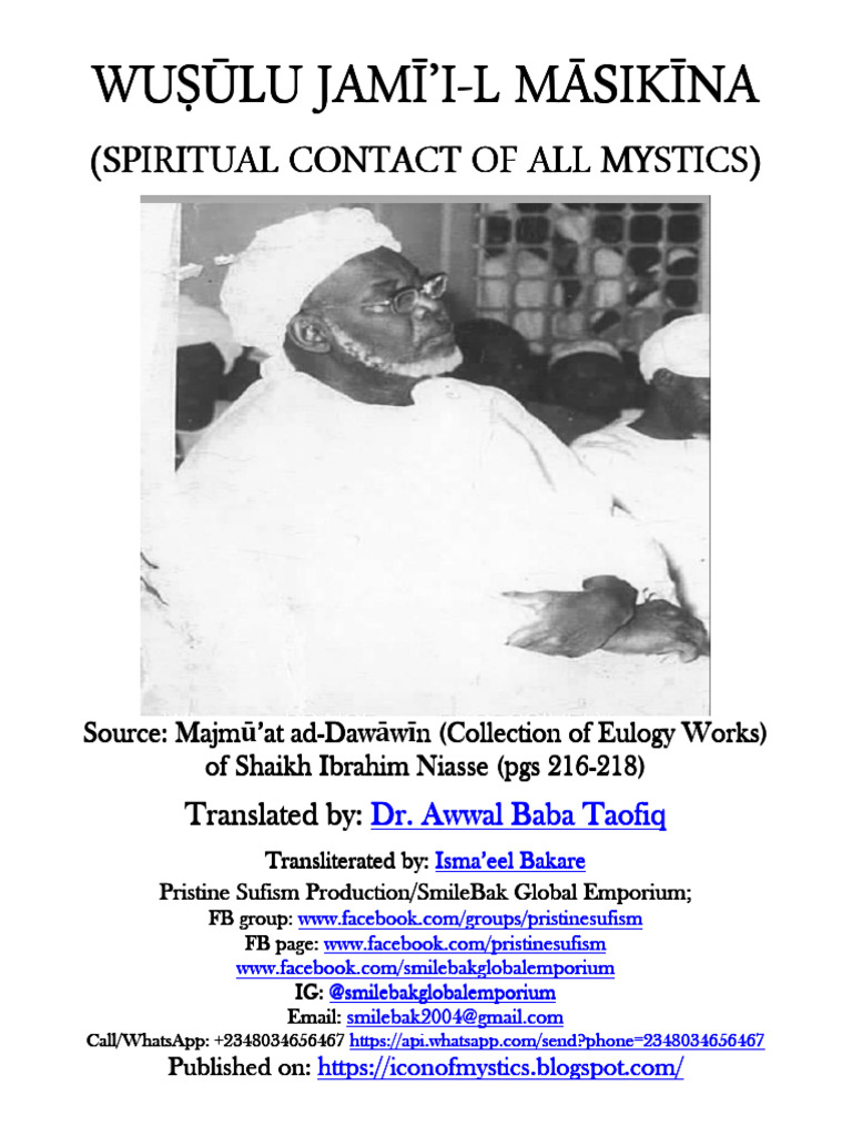 Wuscca3c5aalu Jamc4aa Niass Baba Taofiq New | PDF | Islamic Mysticism ...