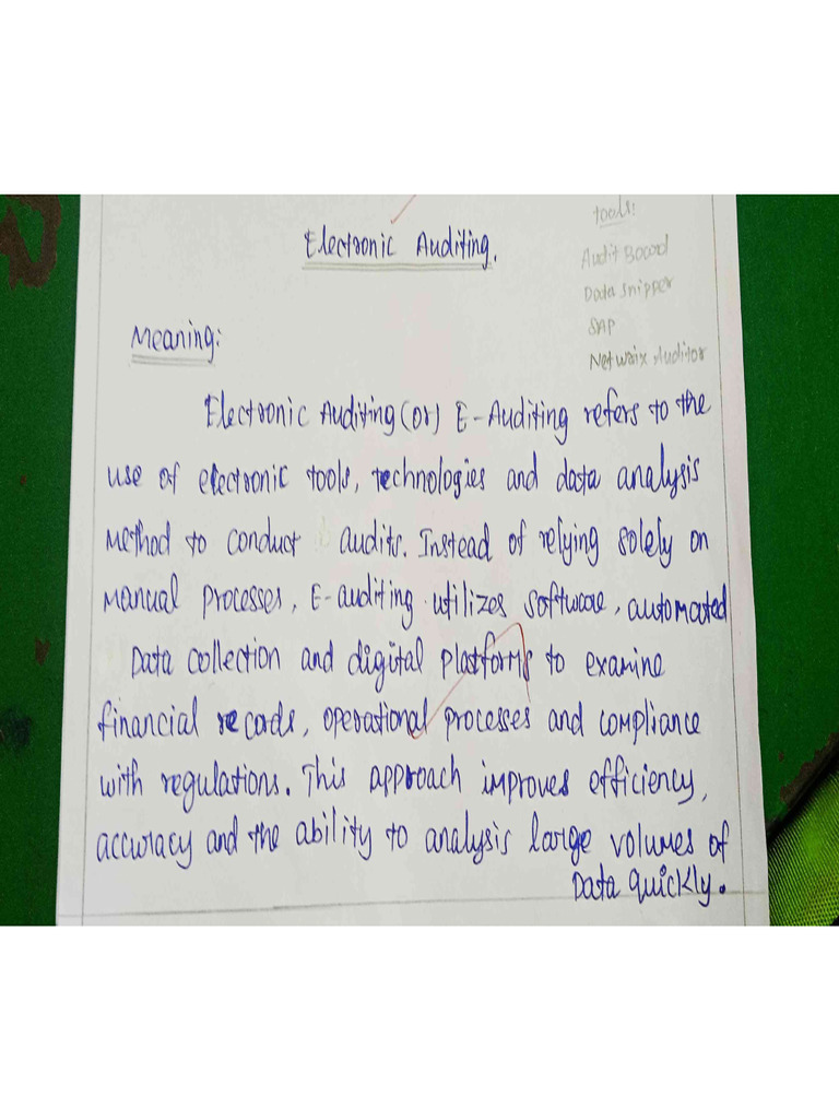 E - AUDITING Objectives and Difference Between Traditional Auditing and ...