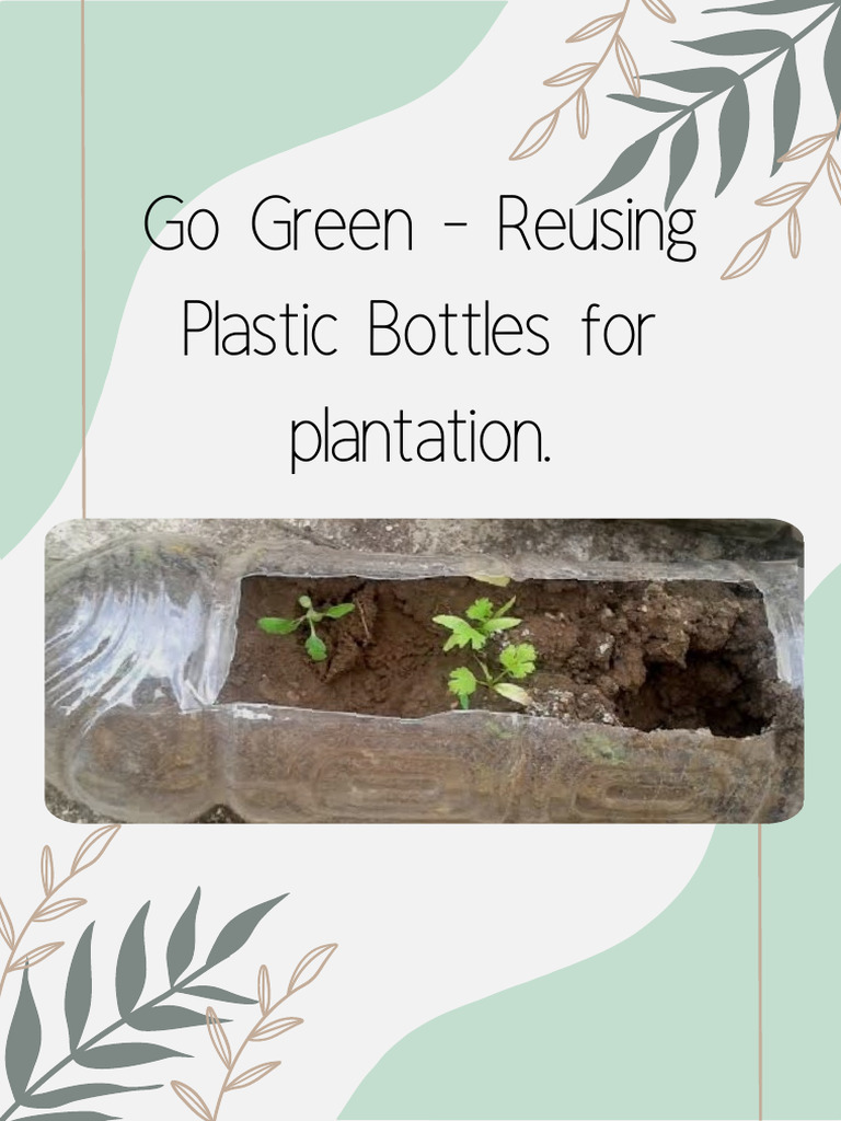 Go Green - Reusing Plastic Bottles For Plantation. | PDF | Home & Garden | Science & Mathematics