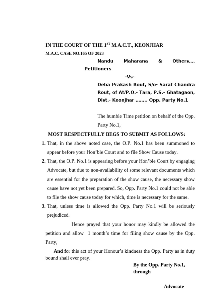 Legal Time Extension Request | PDF