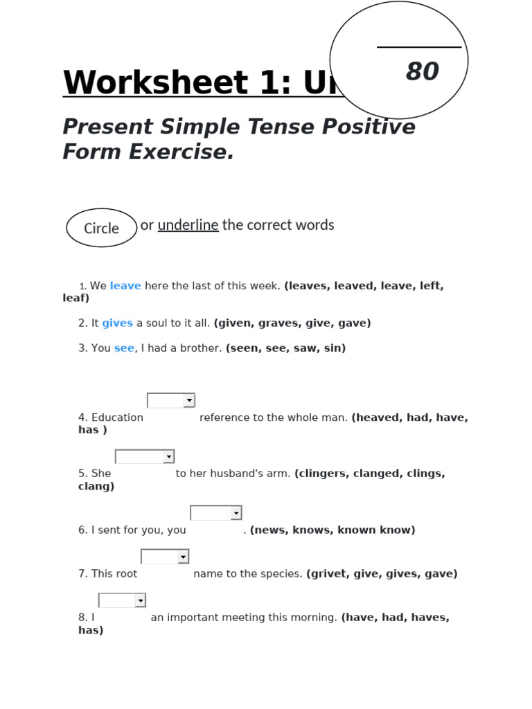 Solving English Grammar Exercises | PDF
