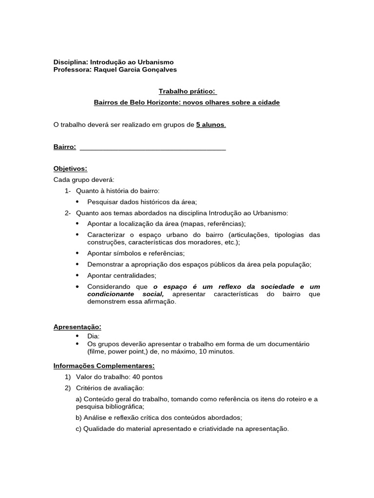 TP Final - Bairros de BH | PDF