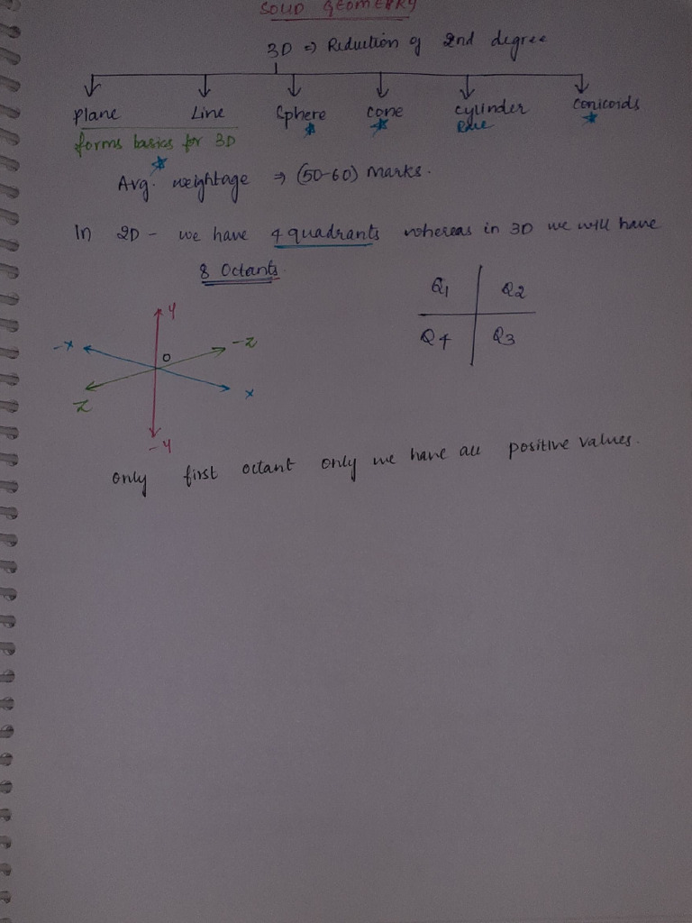3D Plane and Line Geometry Basics | PDF | Geometry | Elementary Geometry