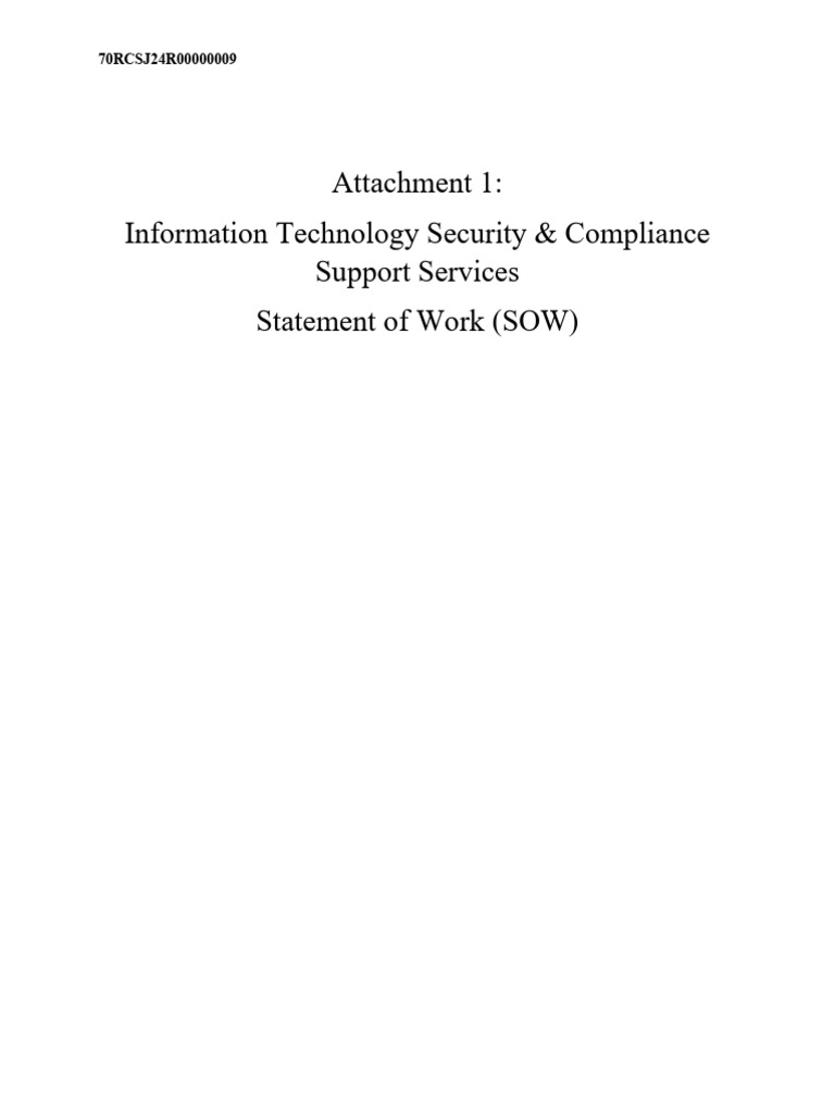 IT Security Compliance Services SOW | PDF | Security Clearance | Information Security